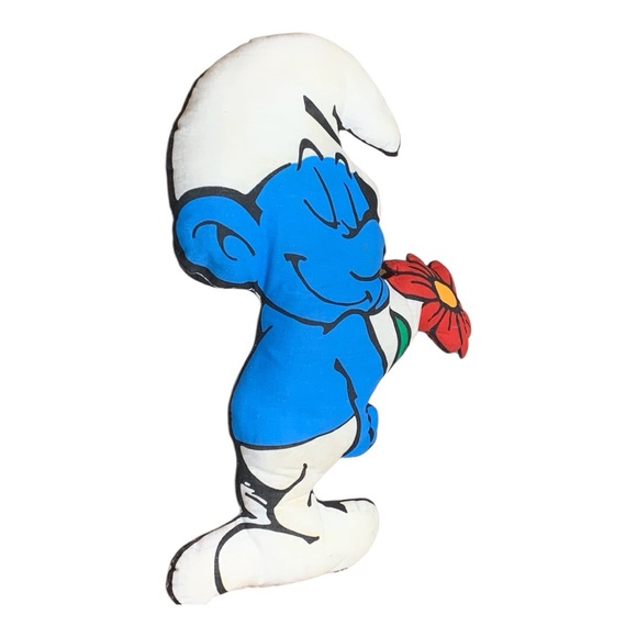 Smurfs | Other | Vintage 98s Bashful Smurf Large Collectible Pillow ...